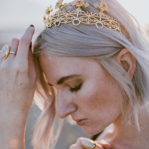 Gold Jeweled Crown, Divinity Crown, Divine Feminine Jewelry, Crystal ...