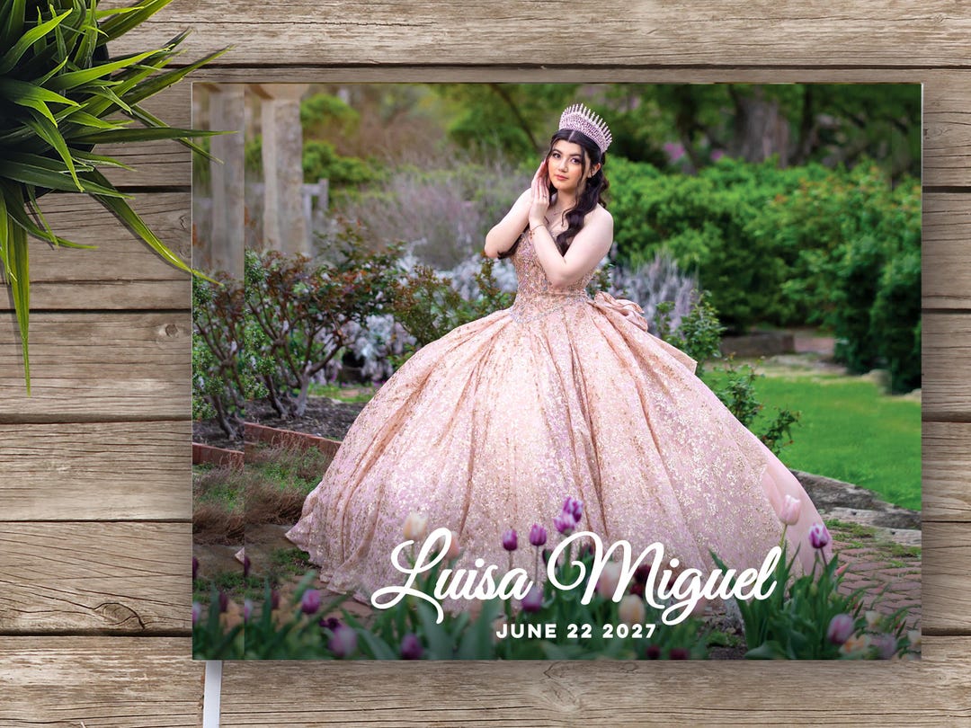 Quinceanera Guest Book With Photo, Quinceanera Book, Sweet 16, Sweet ...