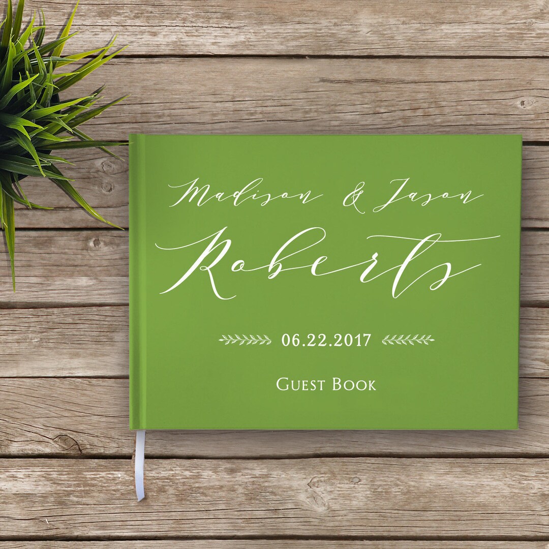 Garden Wedding, Guest Book, Pantone Color Greenery, Green Wedding ...