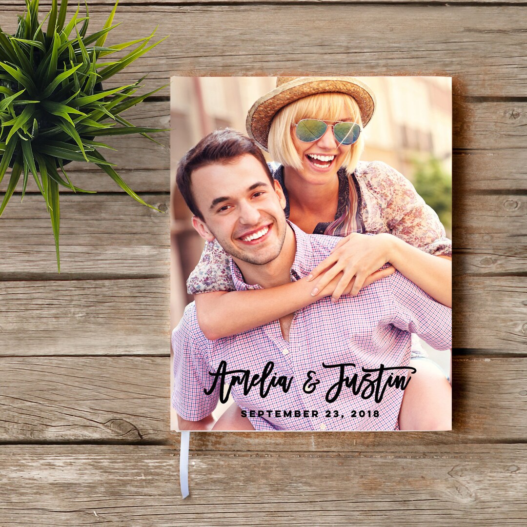 Wedding Guest Book With Photo, Photo Guest Book, Custom Guest Book ...