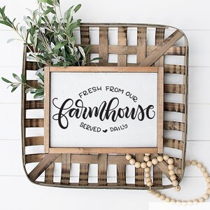 Fresh From Our Farmhouse, Served Daily - Kitchen Sign Art - SVG - PDF ...