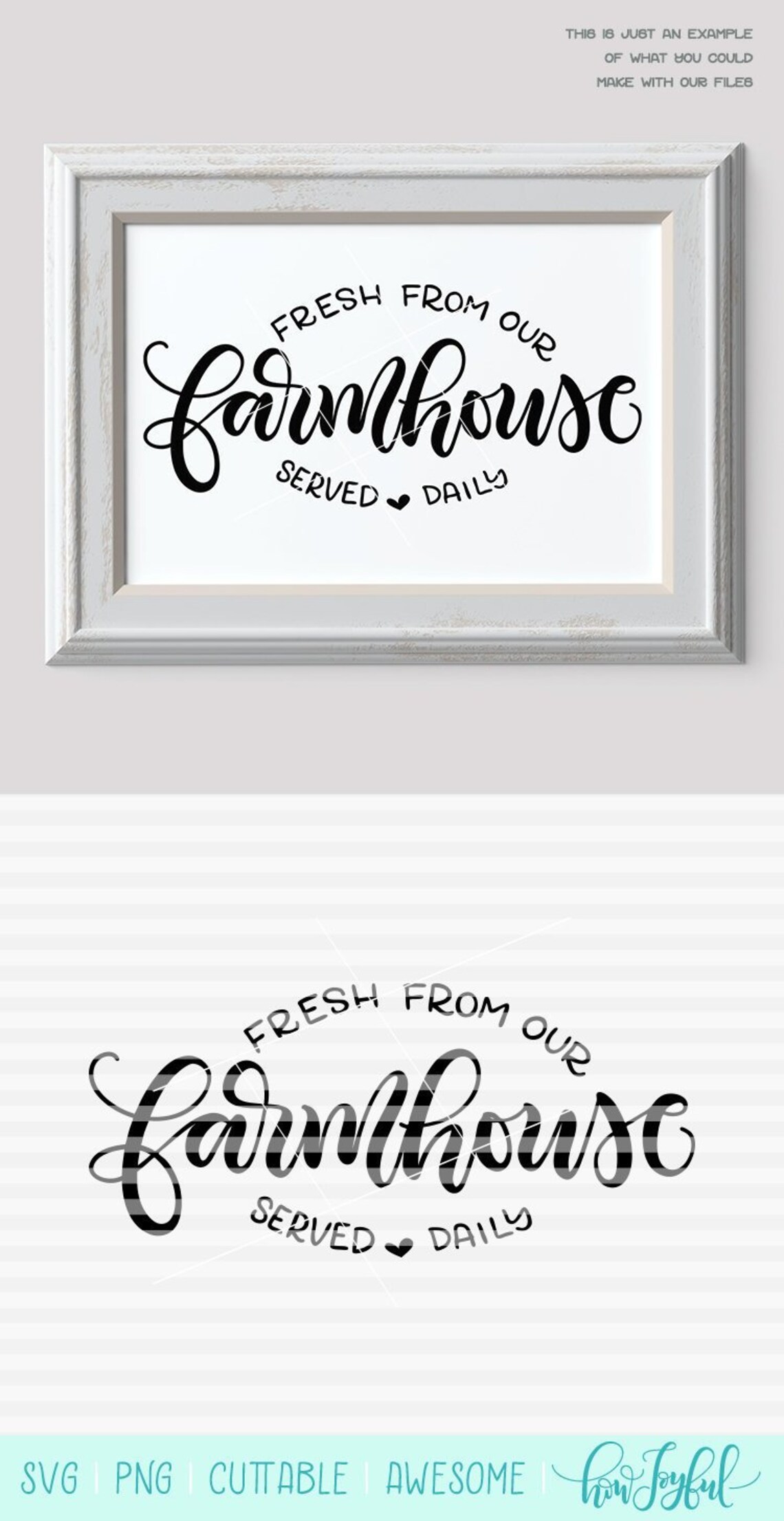 Fresh From Our Farmhouse, Served Daily - Kitchen Sign Art - SVG - PDF ...