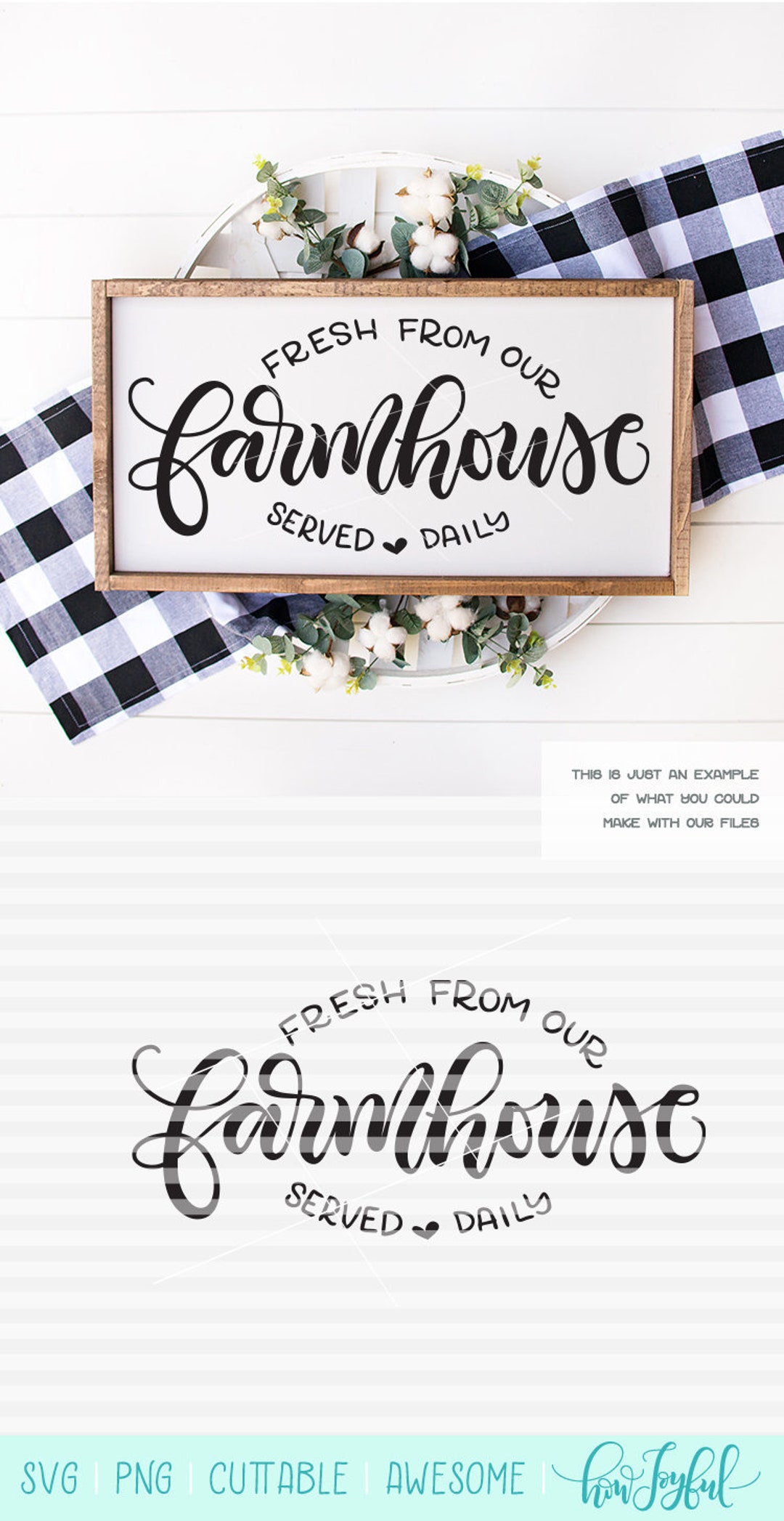 Fresh From Our Farmhouse, Served Daily - Kitchen Sign Art - SVG - PDF ...