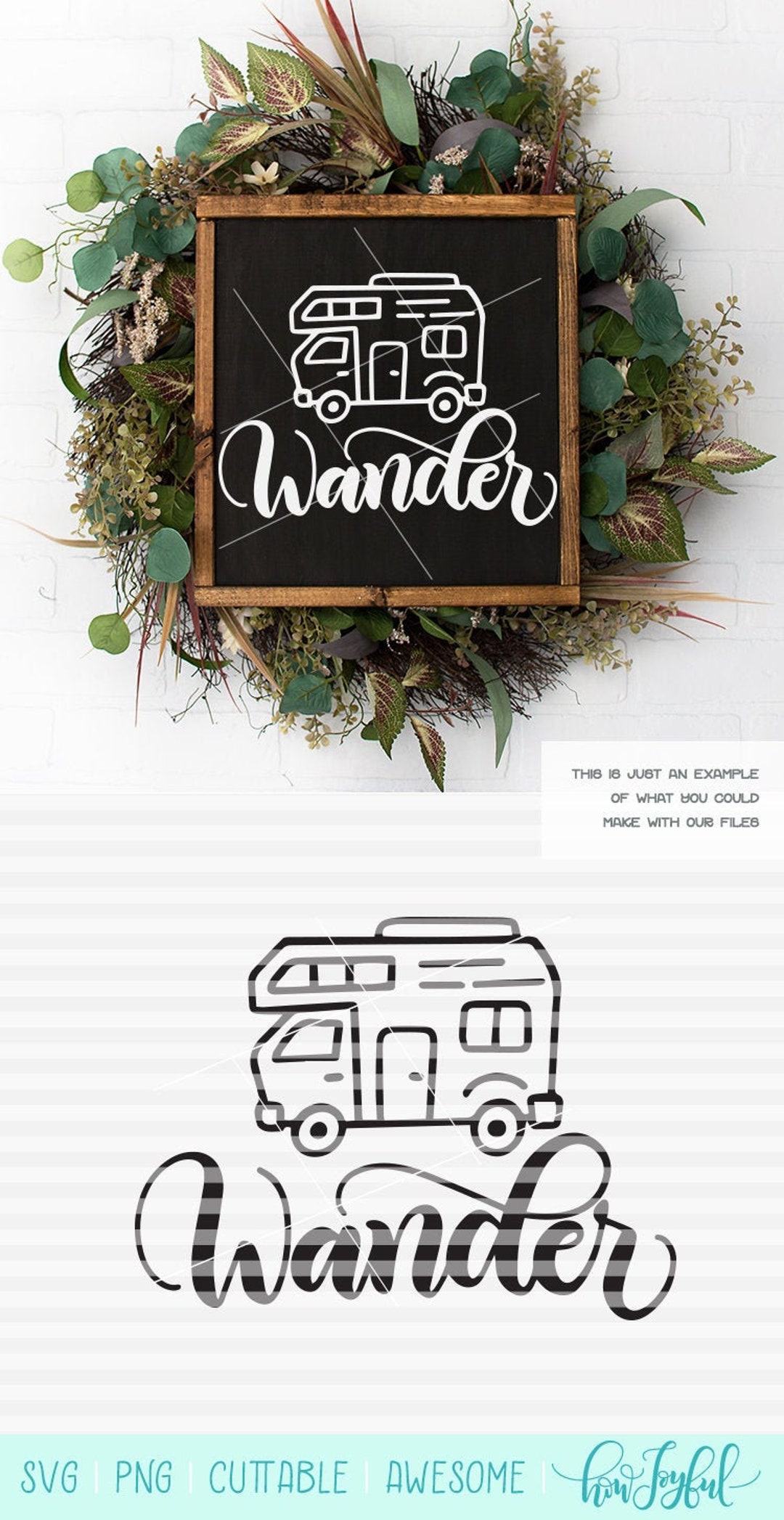 Wander - Motorhome - Camping - SVG - PDF - DXF - Hand Drawn Lettered ...