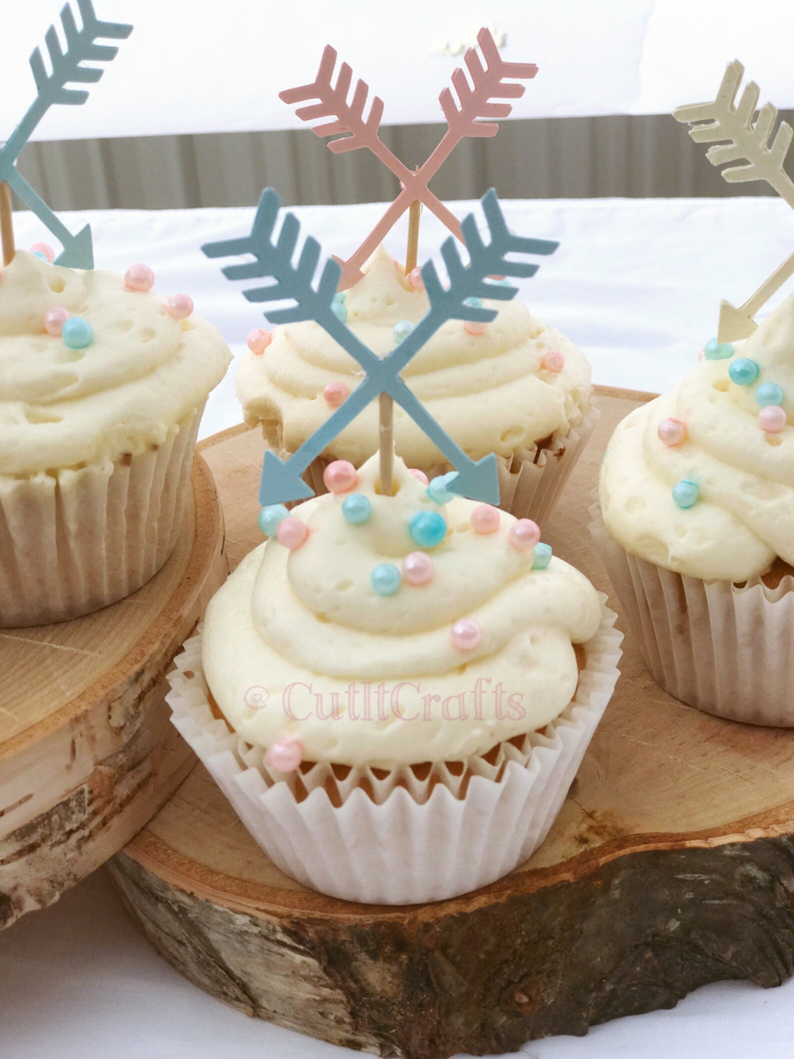 Boho Theme Cupcake Toppers - Etsy