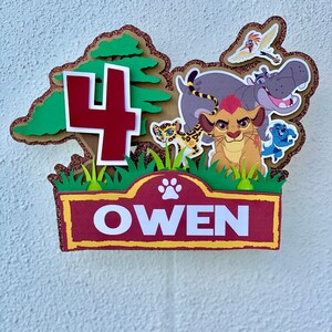 Lion Guard Cake Topper & Cup Cake Topper - 3D Personalized Lion Guard ...
