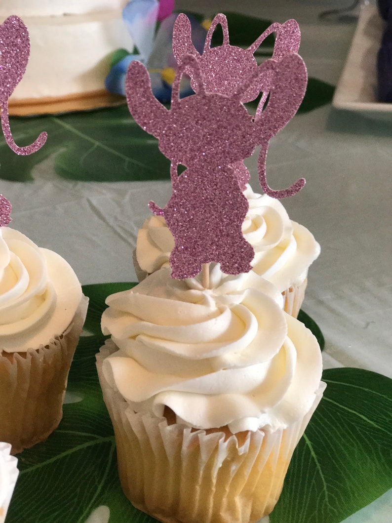 Lilo Stitch or Angel Cupcake Toppers - Etsy
