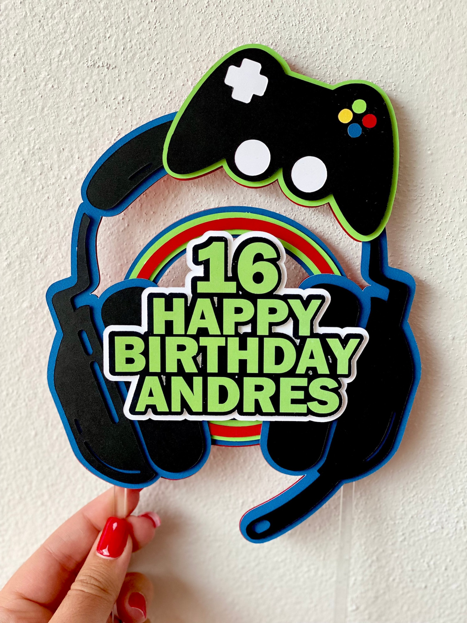 Gamer Cake Topper / Personalized Gamer Cake Topper! Play Station Cake ...