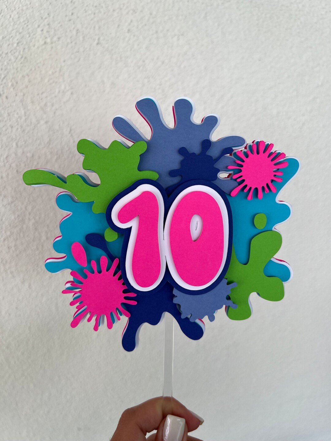 Paint Splash Cake Topper - Etsy
