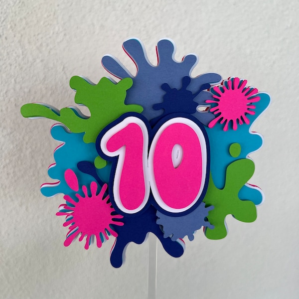 Paint Splash Cake Topper - Etsy