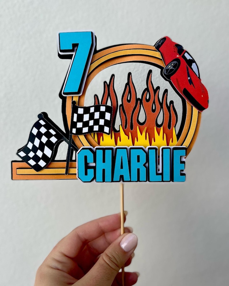 Fire Wheels Cake Topper - Corvette Cake Topper - Cars Cake Topper - Etsy
