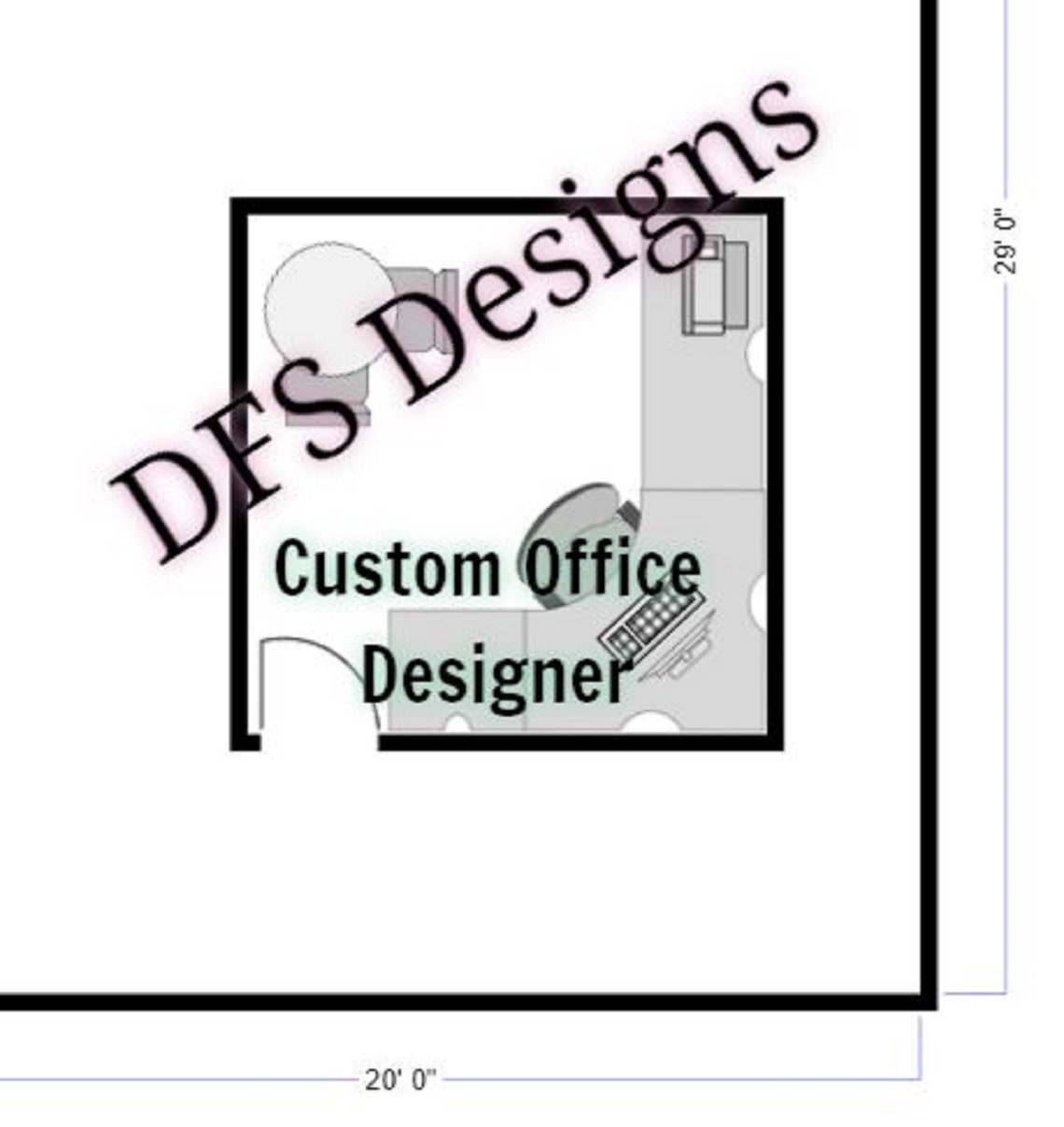 Office Layout Space Planning in 2D or 3D Optional - Etsy