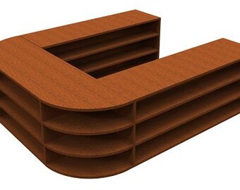 DFS Designs Reception Desk Shell Which Fits a 15 Monitor 60 W by 30 D ...