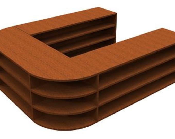 C Shape Reception Desk by Dfs Designs - Etsy