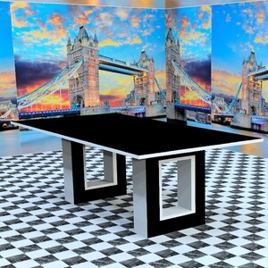DFS Designs Donut Conference Table Black and White - Etsy
