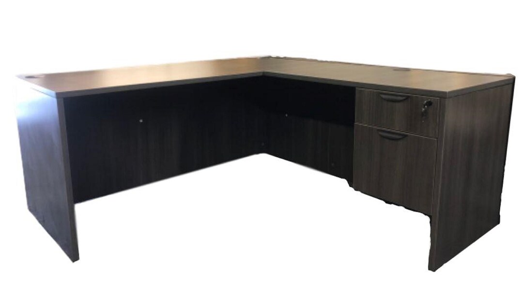 BOX Office Desks 66 by 30 With a 24 by 42 Return and a Box File ...