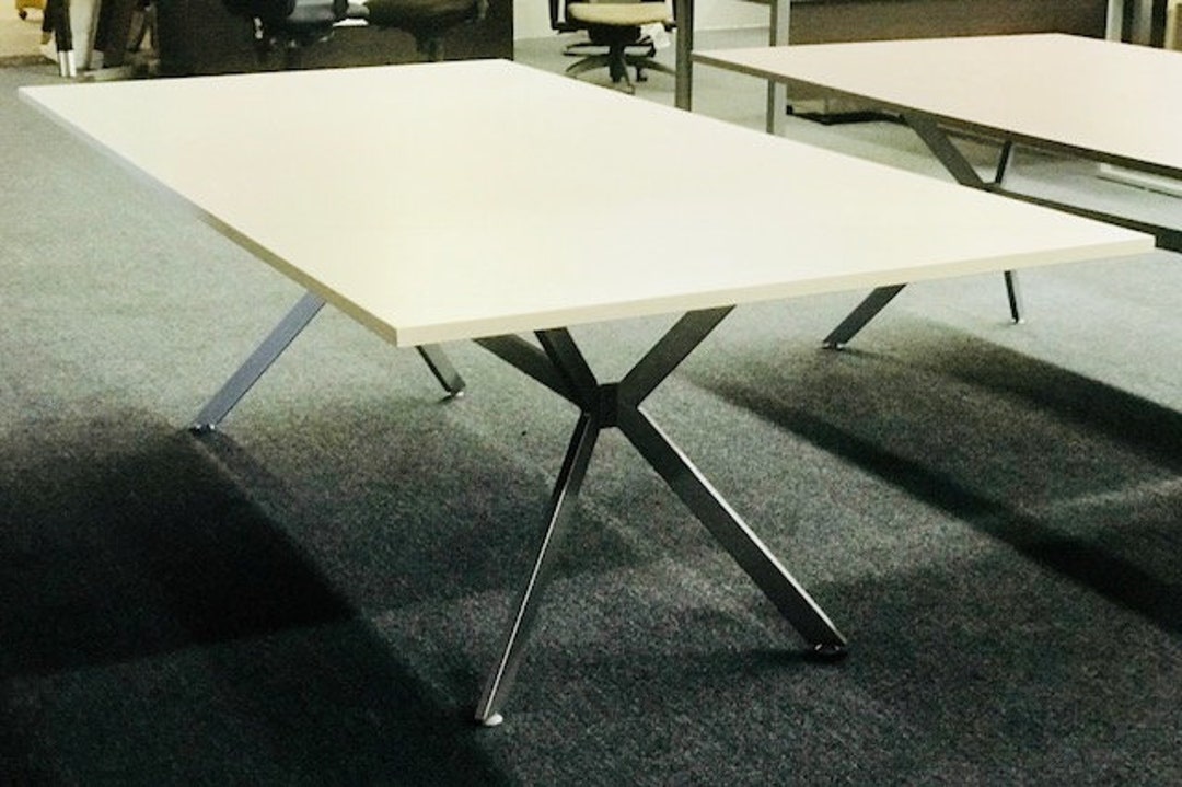 Conference Table With Mat Silver X Base - in Custom Sizes - Etsy