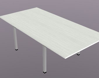 Grant Designer Conference Table on a Silver X Base 1 | Etsy