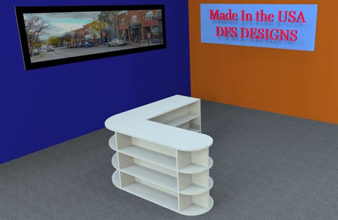 Segment Retail Desk - With Rounded Sides by Dfs Designs - Etsy