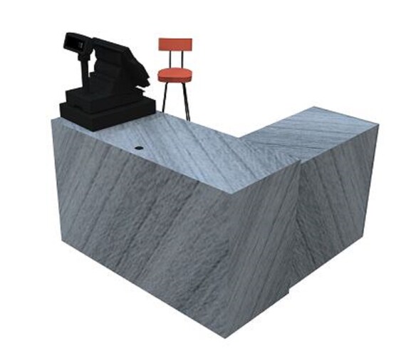 Freedom Standing Reception Desk With a Storage Return - Etsy