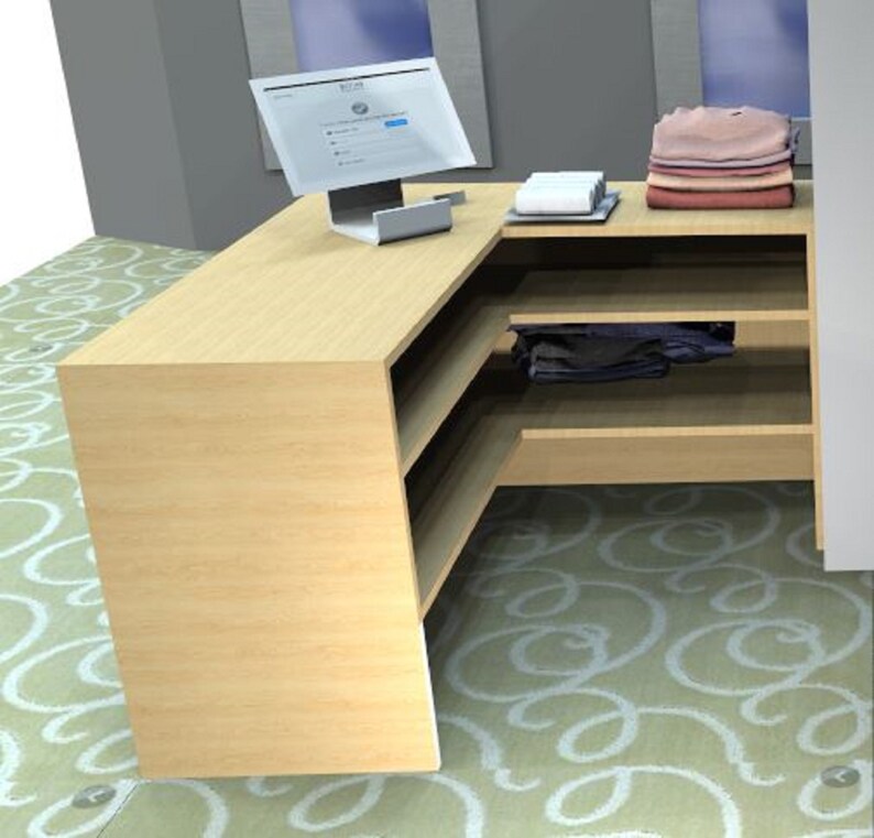 Pie L Standing Checkout Counter by Dfs Designs | Etsy