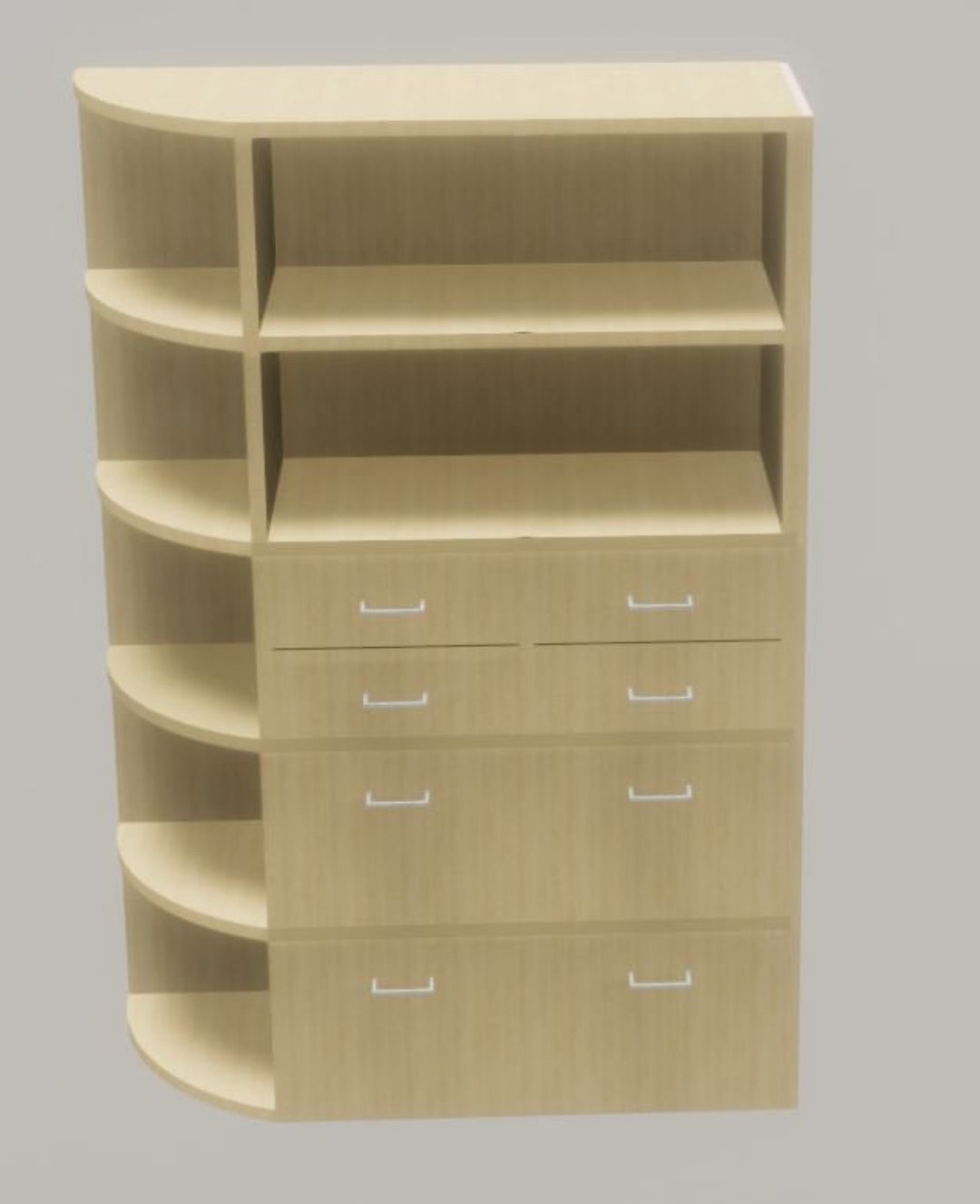 Lorex Curved Wall Display Cabinet - by Dfs Designs - Etsy