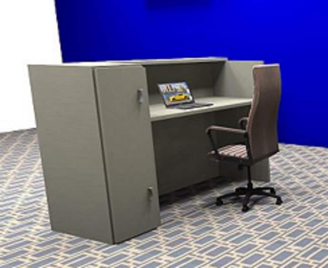 Wells Reception Desk With Side Storage by DFS Designs - Etsy