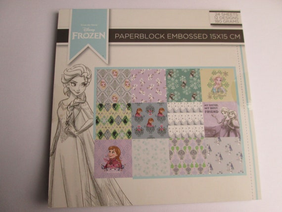 Paper Block 24 Sheets With Relief 15 X 15 Cm Disney Pattern - Etsy