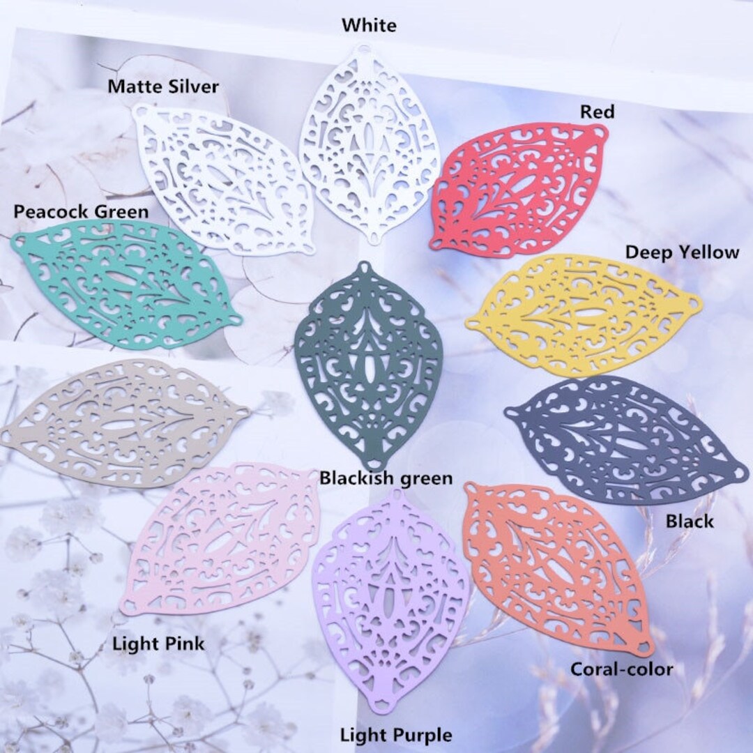 2 Watermark Drop Prints 55 X 33 Mm Brass 11 Colors - Etsy