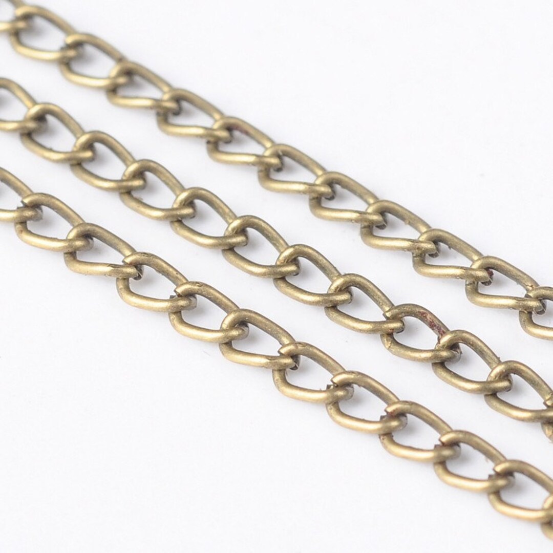 Bronze Chain Chain Link Open Link 3 X 2 Mm Length of Your Choice - Etsy