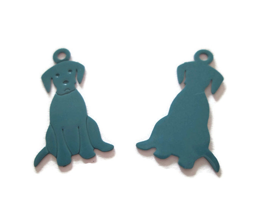 2 Green Dog Prints, Watermark Prints 20 X 11 Mm - Etsy