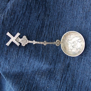 Vintage Dutch Silver Spoon Holland Turning Windmill & Tavern Scene ...