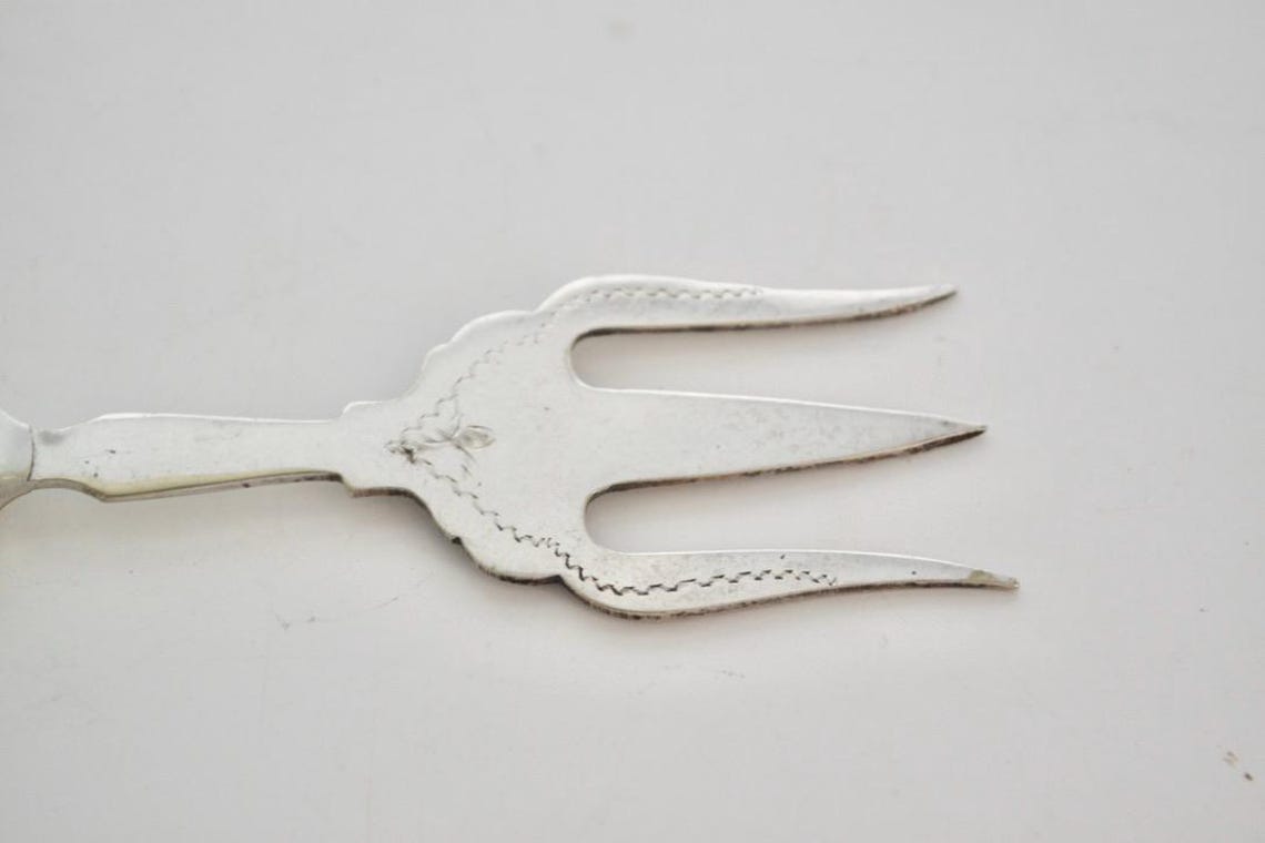 Antique Bread Fork Bakelite Handle EPNS & Sterling Silver Cuff - Etsy