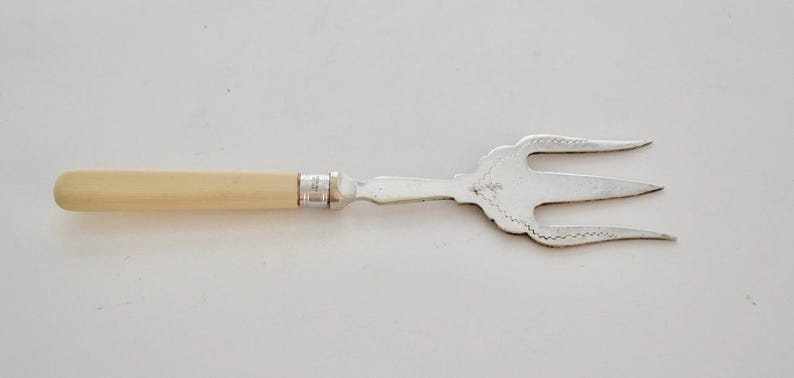 Antique Bread Fork Bakelite Handle EPNS & Sterling Silver Cuff - Etsy