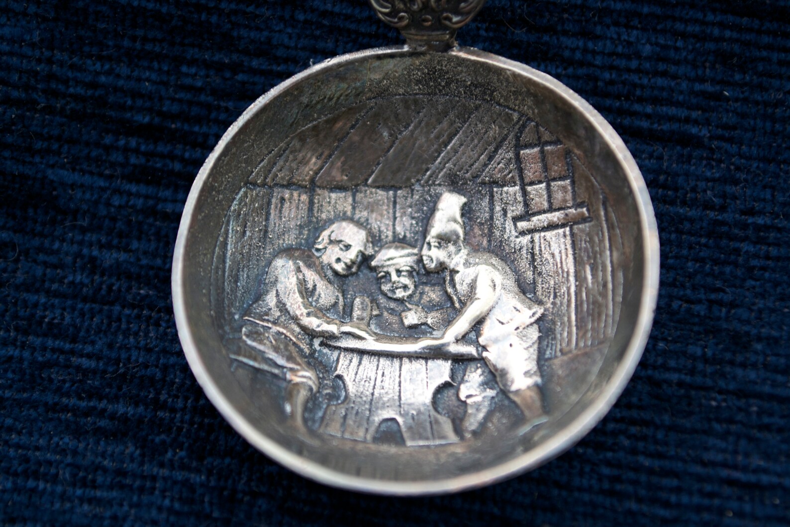 Vintage Dutch Silver Spoon Holland Turning Windmill & Tavern Scene ...