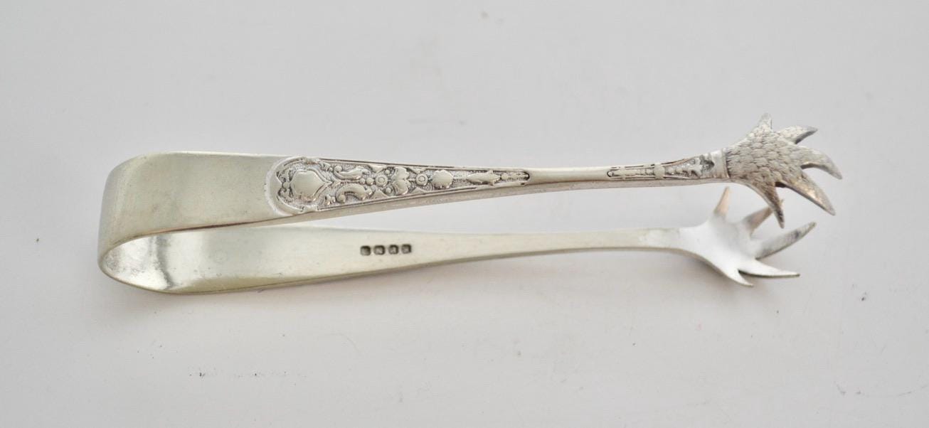 Antique Ornate Sugar Tongs Claw Grips Very Decorative Small Sugar Nips ...