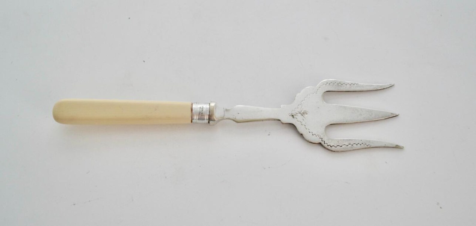 Antique Bread Fork Bakelite Handle EPNS & Sterling Silver Cuff - Etsy