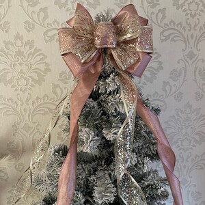 Champagne/rose Gold Tree Topper for 6 Foot Tree With Full Length ...