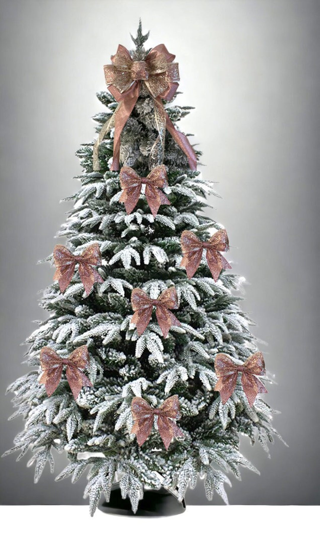 Champagne/rose Gold Tree Topper for 6 Foot Tree With Full Length ...