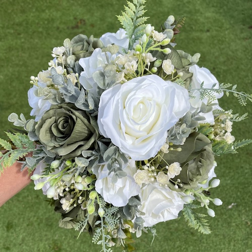 Sage Green Wedding Bouquet - Etsy