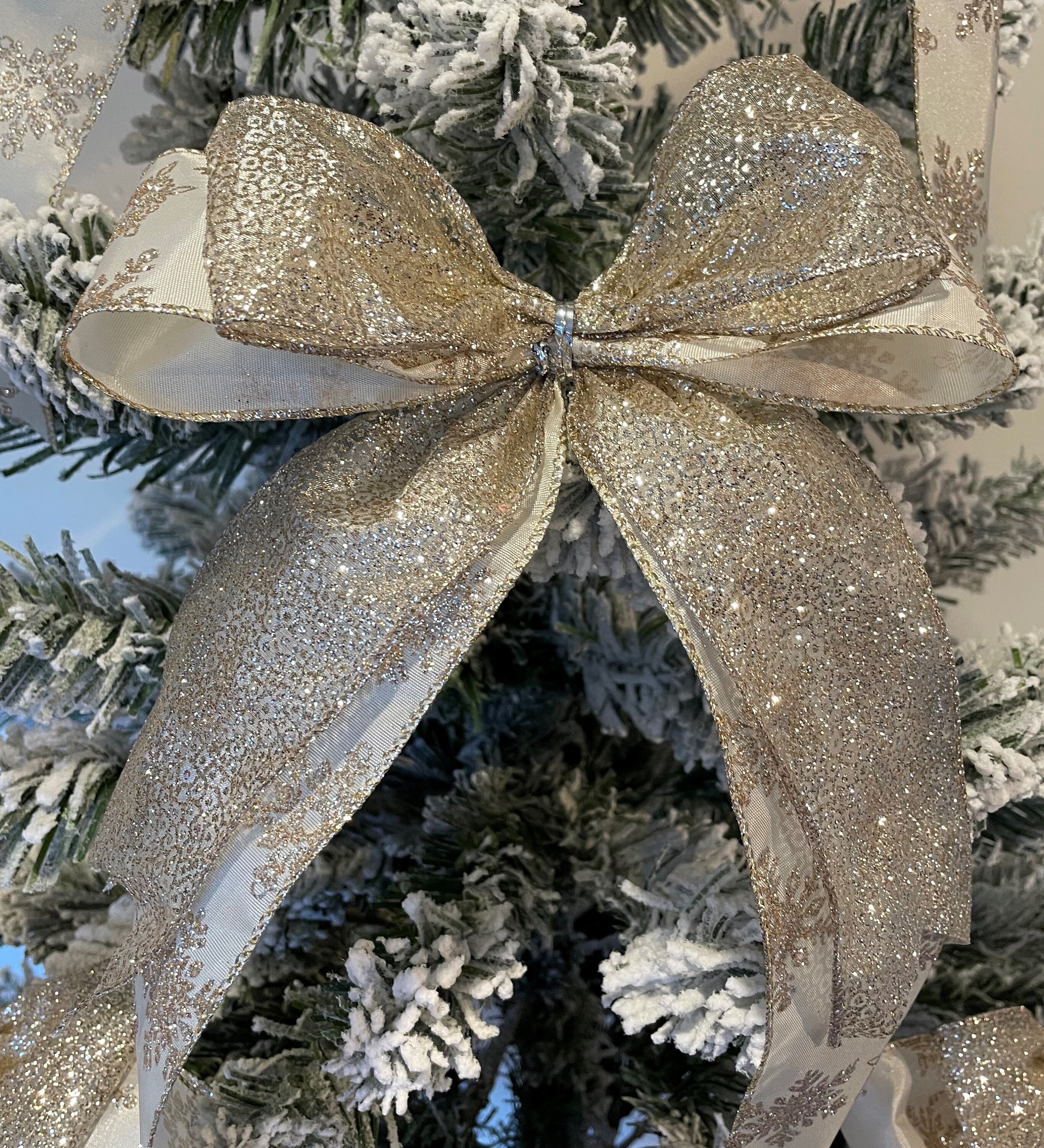 Champagne Gold Christmas Tree Bows 8 Tree Bow/11 - Etsy UK