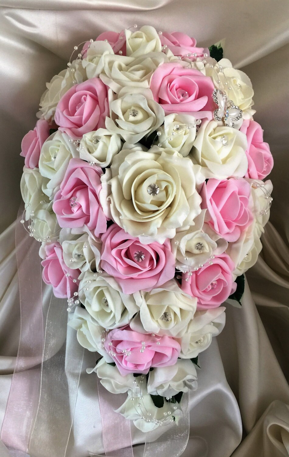 Wedding Flowers Light Pink & Ivory Wedding Bouquets With | Etsy