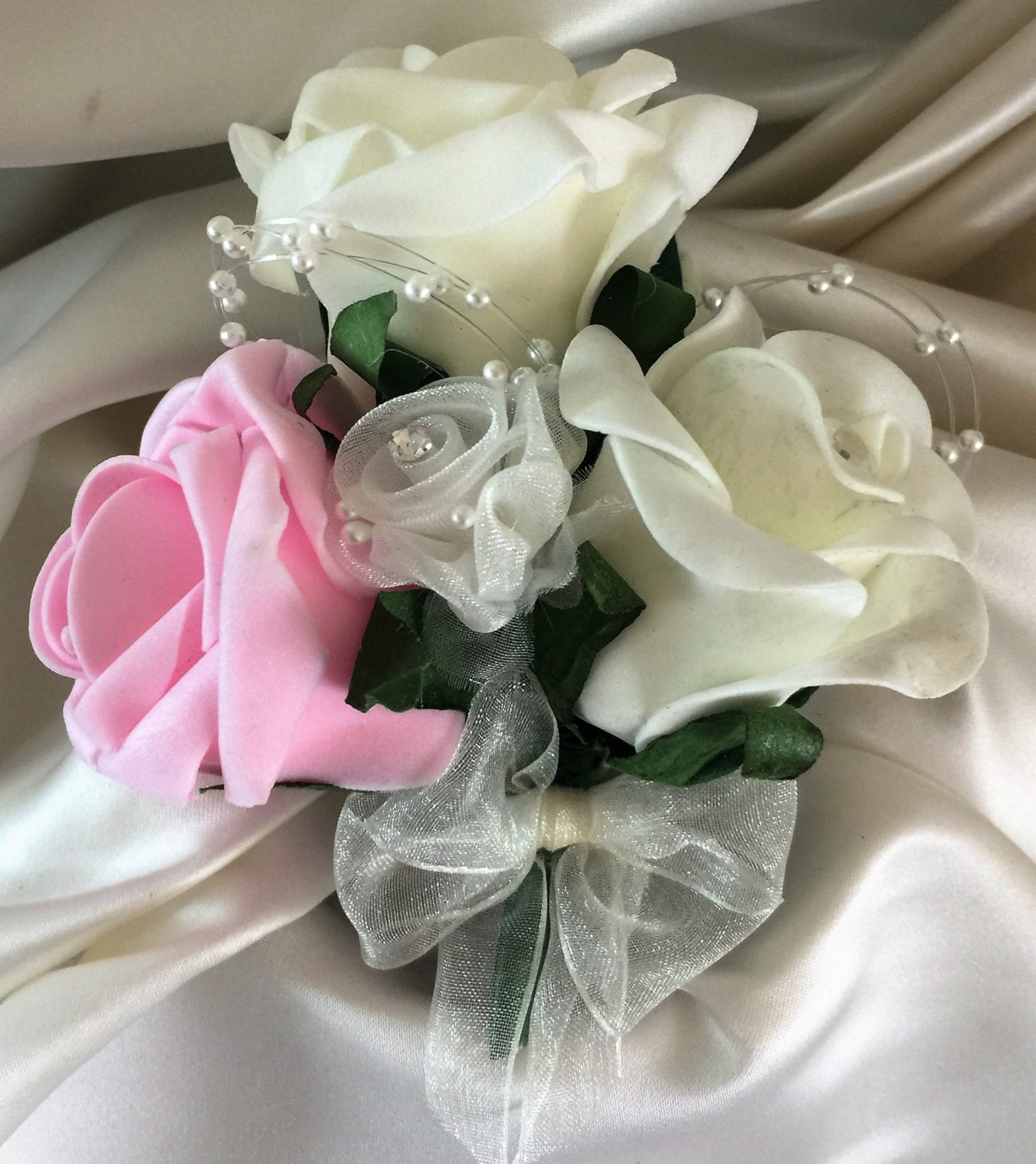 Wedding Flowers Light Pink & Ivory Wedding Bouquets With | Etsy