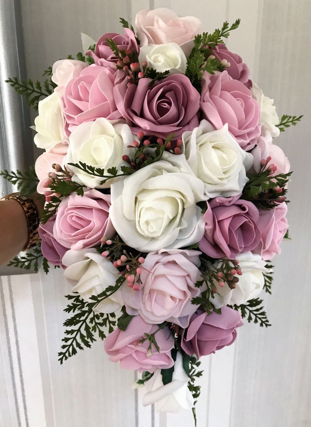 Gorgeous Ivory and Pink/rose Shades Roses Brides Wedding - Etsy