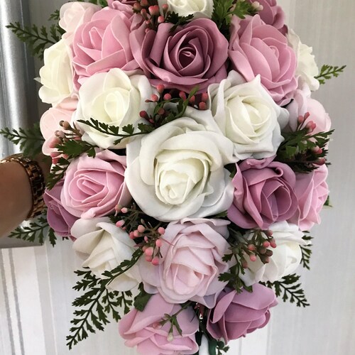 Gorgeous Ivory and Pink/rose Shades Roses Brides Wedding - Etsy