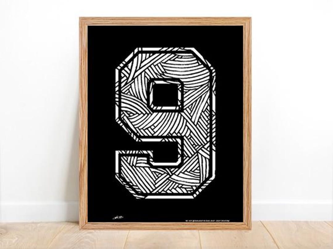 Number 9 Printable Art - Etsy