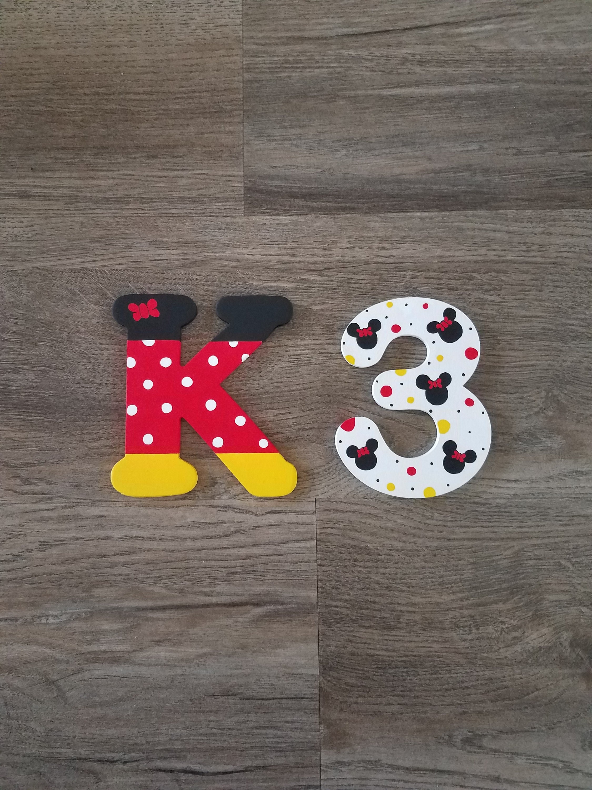 Minnie Mouse Hand-painted Letters | Etsy