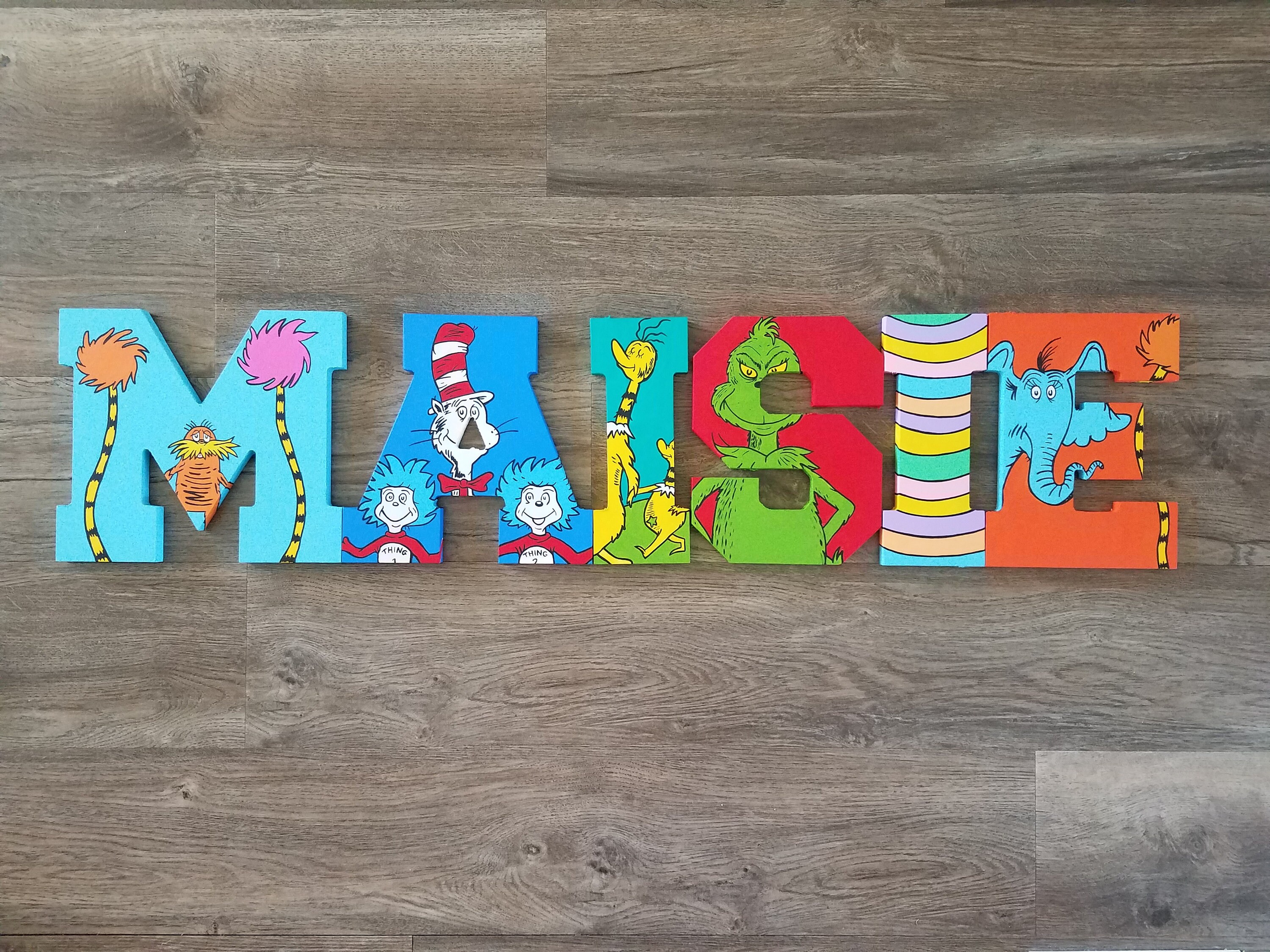 Dr. Seuss Hand-painted Letters - Etsy