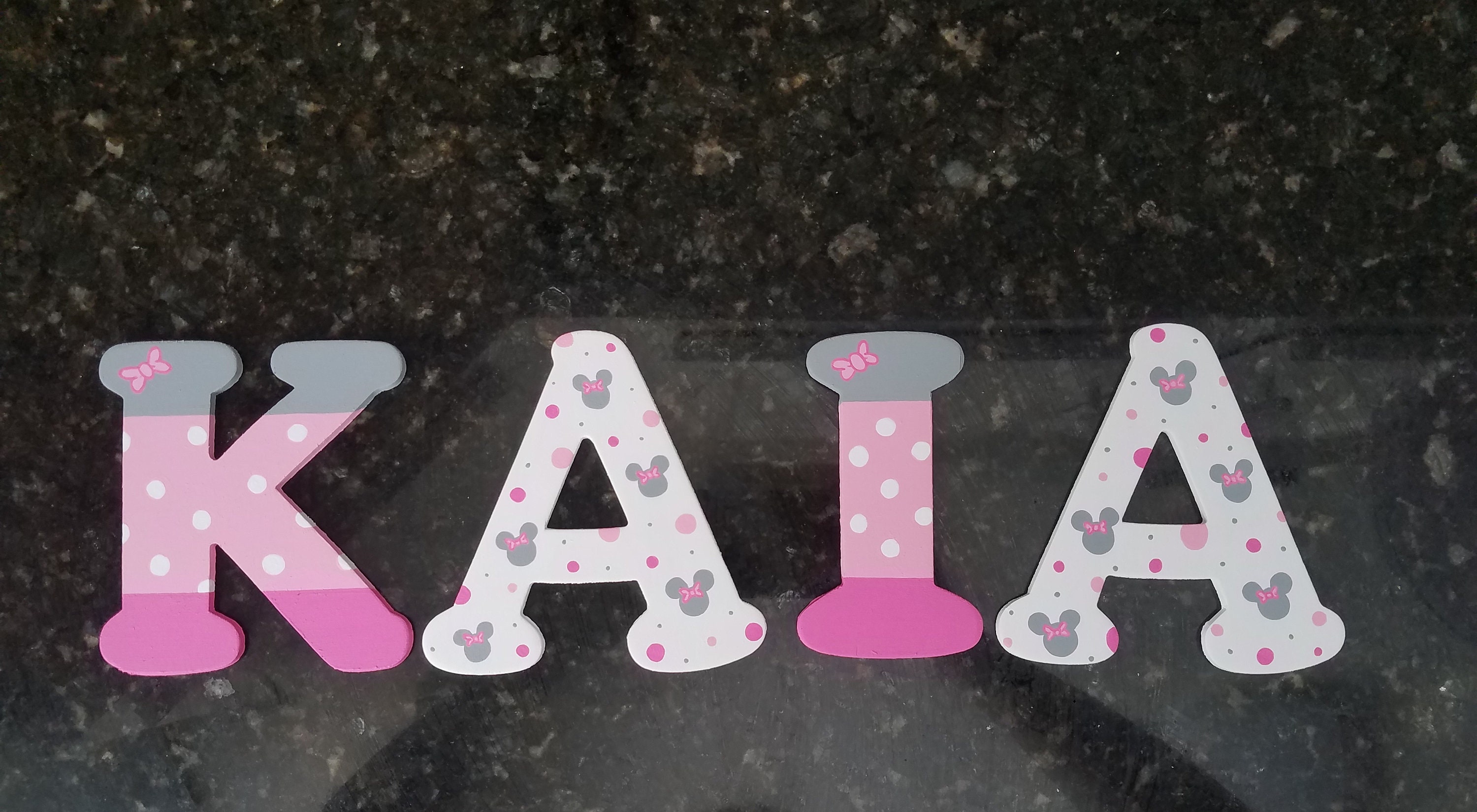 Minnie Mouse Hand-painted Letters | Etsy