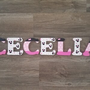 Minnie Mouse Hand-painted Letters - Etsy
